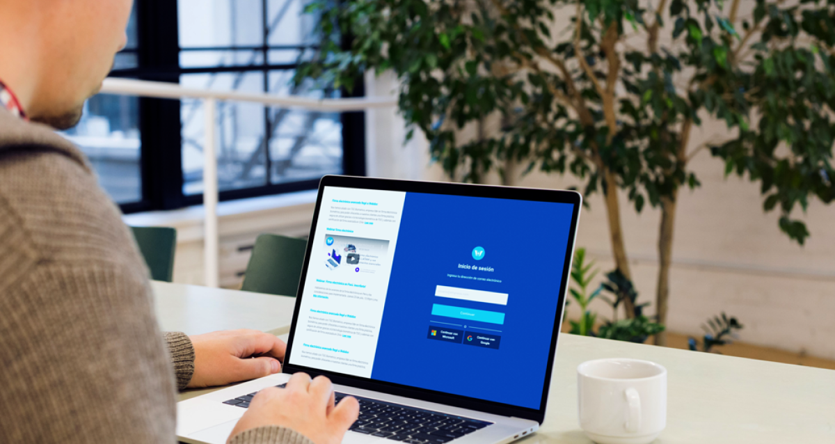 Faça Login no Webdox com as suas credenciais do e-mail Microsoft ou Google