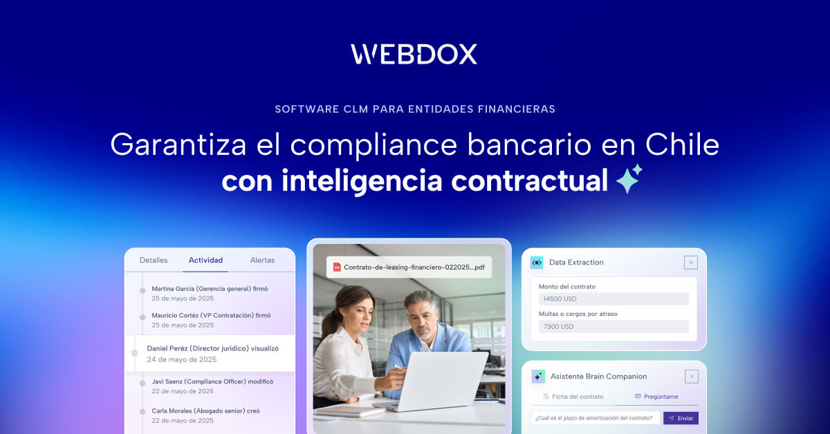 Garantiza el compliance bancario en Chile con Webdox CLM