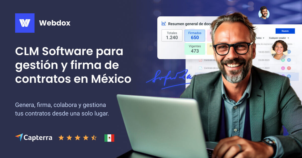 CLM software para la gestión de contratos en México | Webdox